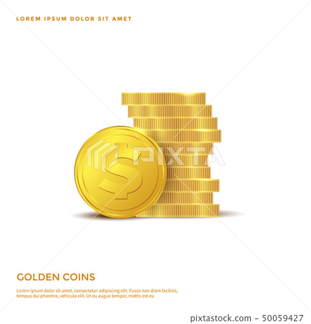 Gold Coin Object, Money Background - Stock Illustration [50059427] - PIXTA