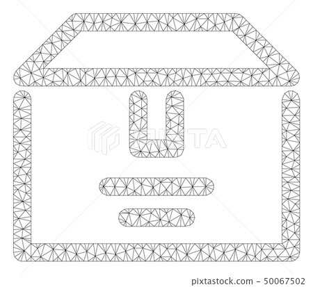 Archive Box Polygonal Frame Vector Mesh... - Stock Illustration ...