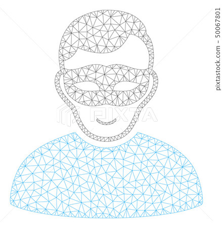 Anonymous Person Polygonal Frame Vector Mesh... - Stock Illustration ...