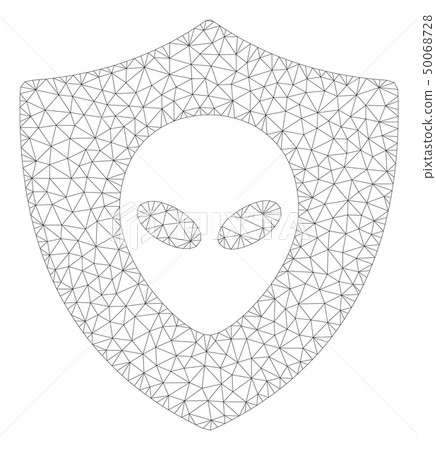 Alien Protection Polygonal Frame Vector Mesh... - Stock Illustration ...