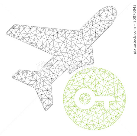 Airplane Key Polygonal Frame Vector Mesh... - Stock Illustration ...
