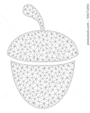 Acorn Polygonal Frame Vector Mesh Illustration - Stock Illustration ...