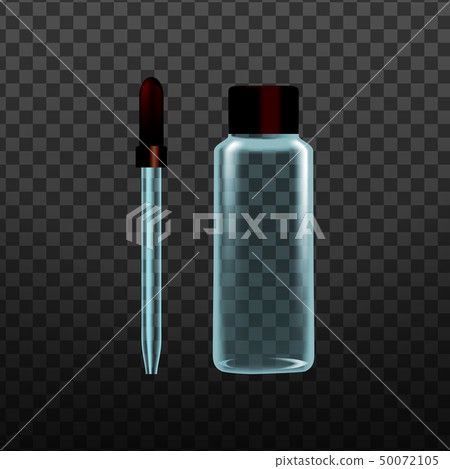 Realistic Laboratory Tool Glass Pipette Vector - Stock Illustration ...