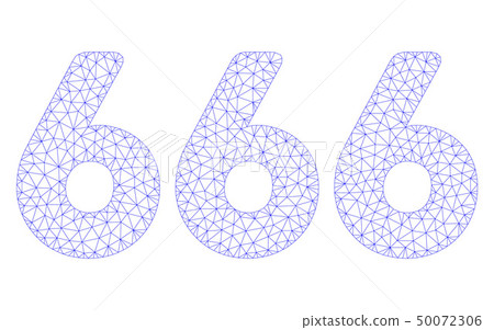 666 Digits Text Polygonal Frame Vector Mesh...-插圖素材 [50072306] - PIXTA圖庫