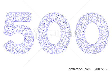500 Digits Text Polygonal Frame Vector Mesh... - Stock Illustration ...