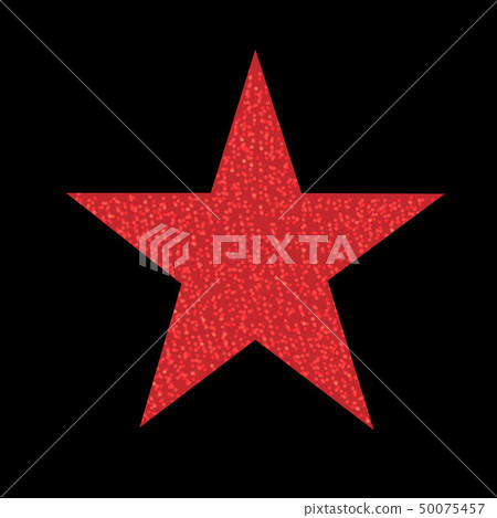 Red Glitter Star Isolated - Stock Illustration [50075457] - PIXTA