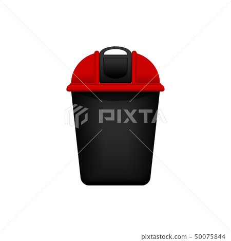 Bin, Recycle plastic red small bin for waste - Stock Illustration ...