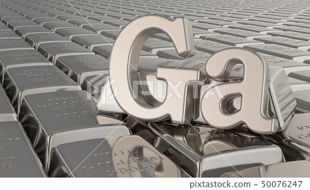 Gallium ingots background with Ga symbol - Stock Illustration [50076247 ...