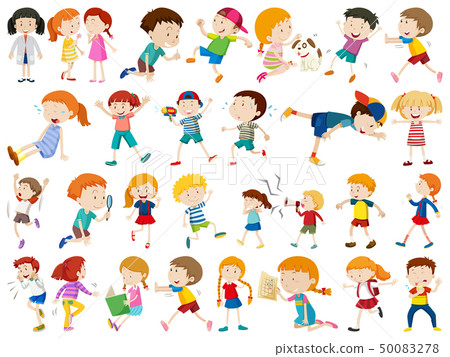 Set of children character - Stock Illustration [50083278] - PIXTA