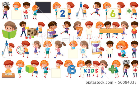 Set of children character - Stock Illustration [50084335] - PIXTA