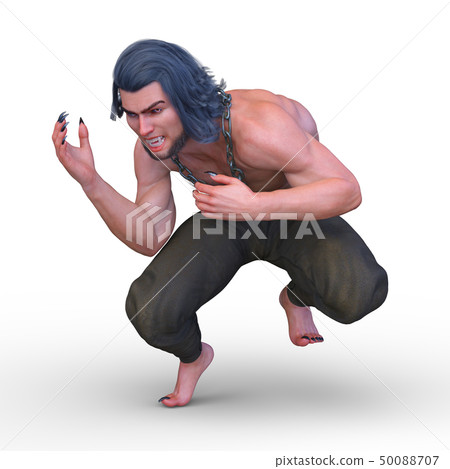 Ferocious man - Stock Illustration [50088707] - PIXTA
