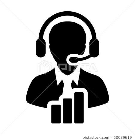 Report icon vector male customer data support - Stock Illustration ...