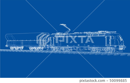 Modern train concept. Vector - Stock Illustration [50099885] - PIXTA