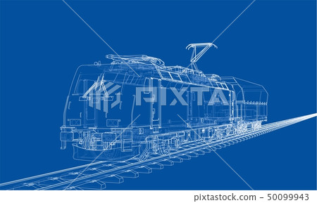 Modern train concept. Vector - Stock Illustration [50099943] - PIXTA