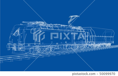 Modern train concept. Vector - Stock Illustration [50099970] - PIXTA
