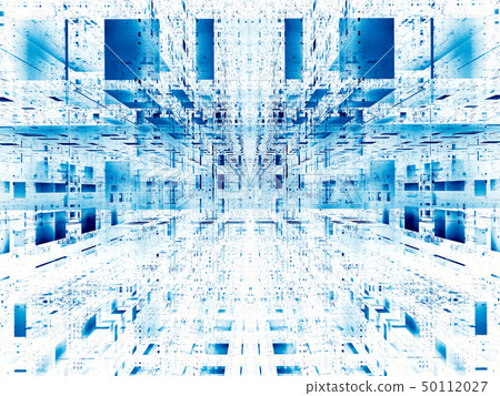 Bright tech background with blocks - abstract... - Stock Illustration ...