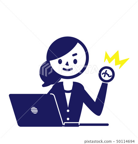 Business suit sign simple female computer guts - Stock Illustration ...