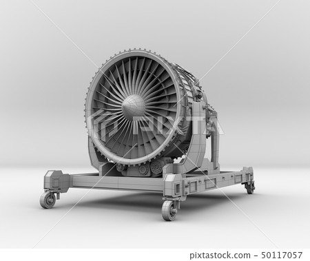 Composite clay rendered image of aircraft jet... - Stock Illustration ...