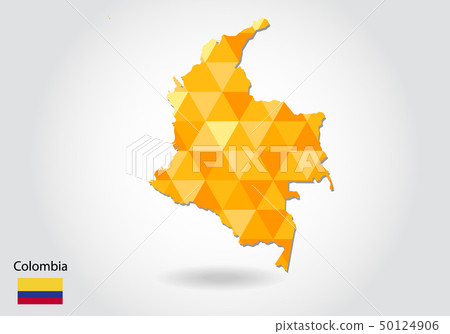 Geometric polygonal style vector map - Stock Illustration [50124906 ...
