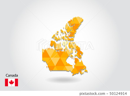 Geometric polygonal style vector map - Stock Illustration [50124914 ...