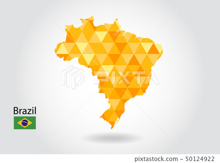 Geometric polygonal style vector map - Stock Illustration [50124922 ...