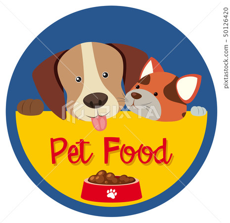 Sticker design for pet food - Stock Illustration [50126420] - PIXTA
