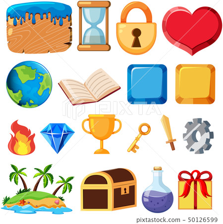 Set of game elements - Stock Illustration [50126599] - PIXTA