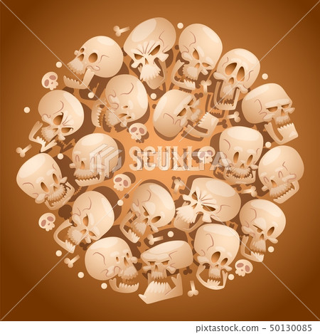 Skull pattern vector dead head crossbones human... - Stock Illustration ...