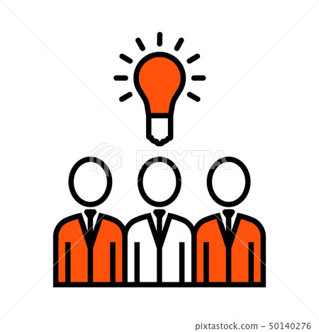 Corporate Team Finding New Idea Icon - Stock Illustration [50140276 ...