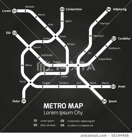 City subway map metro map concept-插圖素材 [50144406] - PIXTA圖庫