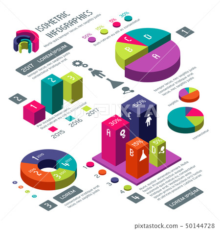 Isometric 3d business vector infographic with... - Stock Illustration ...