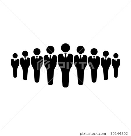 Leader icon vector male group of persons symbol - Stock Illustration ...