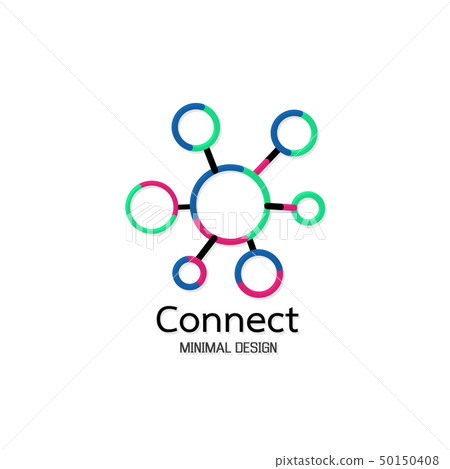 Abstract network connection. icon logo design - Stock Illustration ...