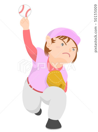 Baseball Pitcher Women - Stock Illustration [50155009] - PIXTA