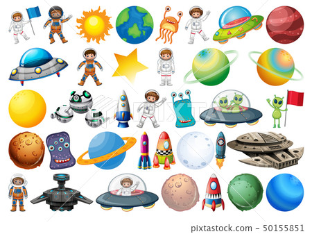 Set of space element - Stock Illustration [50155851] - PIXTA