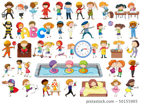 Set of simple characters - Stock Illustration [50155905] - PIXTA