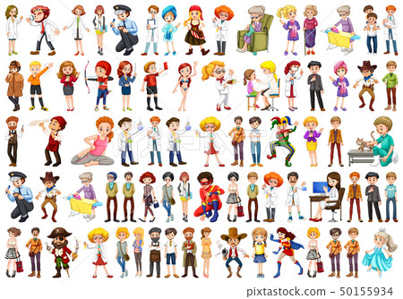 Set of different characters - Stock Illustration [50155934] - PIXTA