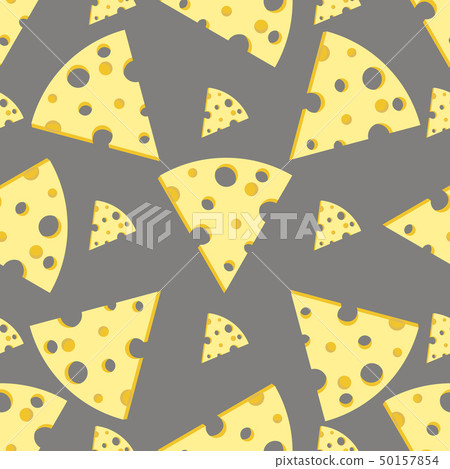 Seamless Pattern Food Cheese Cartoon. Pattern for - Stock Illustration ...