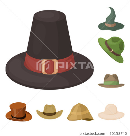 Isolated object of hat and cap symbol.... - Stock Illustration ...