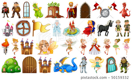 Set of fantasy objects - Stock Illustration [50159332] - PIXTA