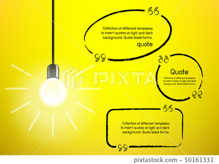 light bulb and idea quote - Stock Illustration [50161331] - PIXTA