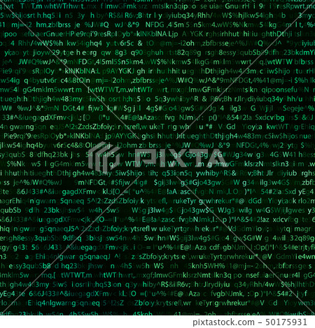 Green abstract complicated crypto symbols on - Stock Illustration [50175931] - PIXTA