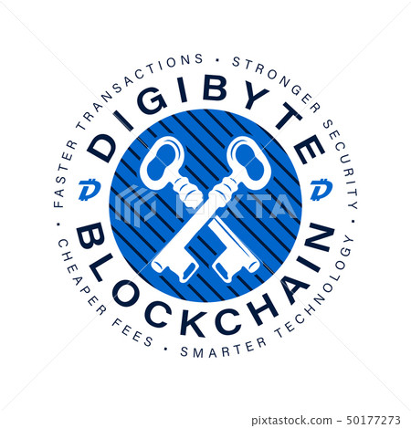 Digibyte blockchain logo mark. DGB Digital... - Stock Illustration ...