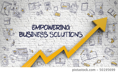 Empowering Business Solutions Drawn on White... - Stock Illustration ...