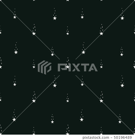 Dark night sky and falling stars. Seamless pattern - Stock Illustration ...