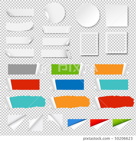 Paper Label Isolated Transparent Background - Stock Illustration ...