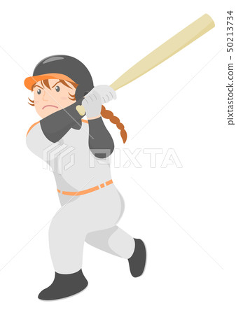 Baseball Batter Women - Stock Illustration [50213734] - PIXTA