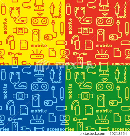mobile device patterns - Stock Illustration [50218264] - PIXTA