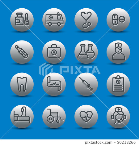 medical buttons set - Stock Illustration [50218266] - PIXTA