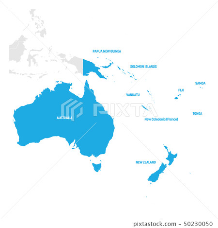 Australia and Oceania Region. Map of countries... - Stock Illustration [50230050] - PIXTA